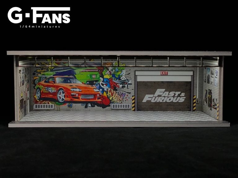 1:64 Scale. Fast & Furious Garage Display Diorama with LEDs. G-Fans ...