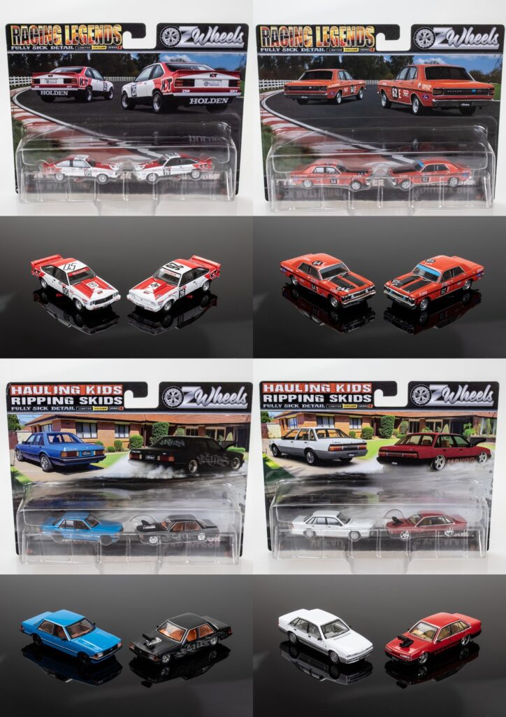 1:64 Scale. Ripping Skids and Racing Legends, Twin Packs, Set of 4 OZ ...