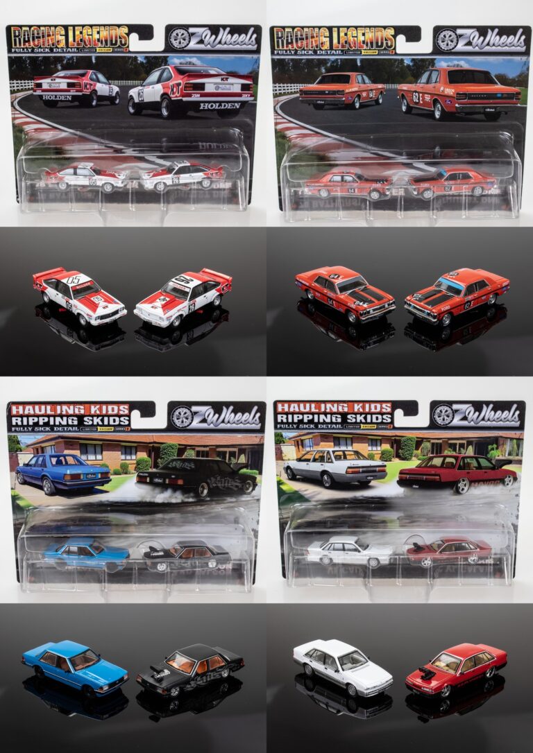 1:64 Scale. Ripping Skids and Racing Legends, Twin Packs, Set of 4 OZ ...