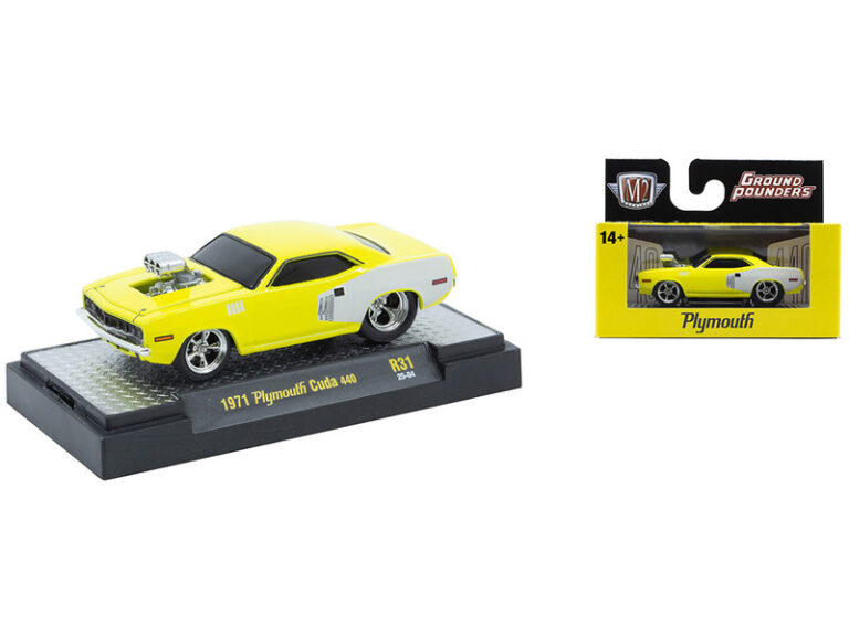 1:64 Scale. 1971 Plymouth Barracuda. M2 Machines - Motorfocus Diecast ...